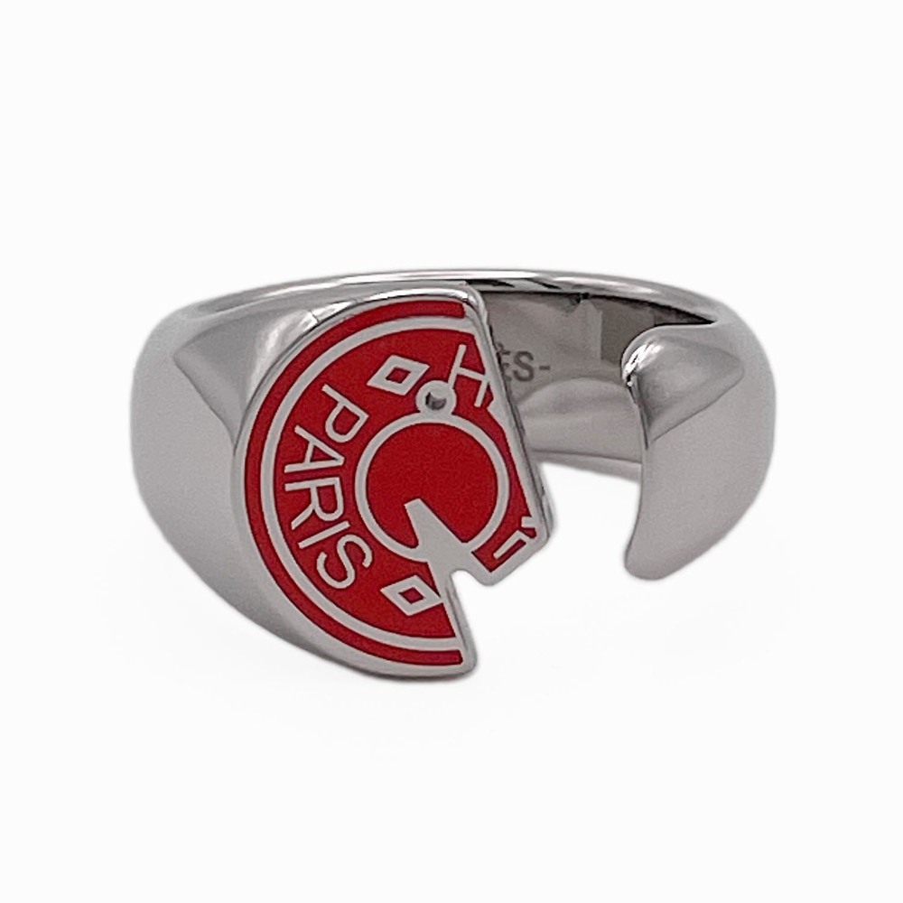 Hermes | Jewelry | Hermes Carousel Ring Stainless Steel Silver Mens ...